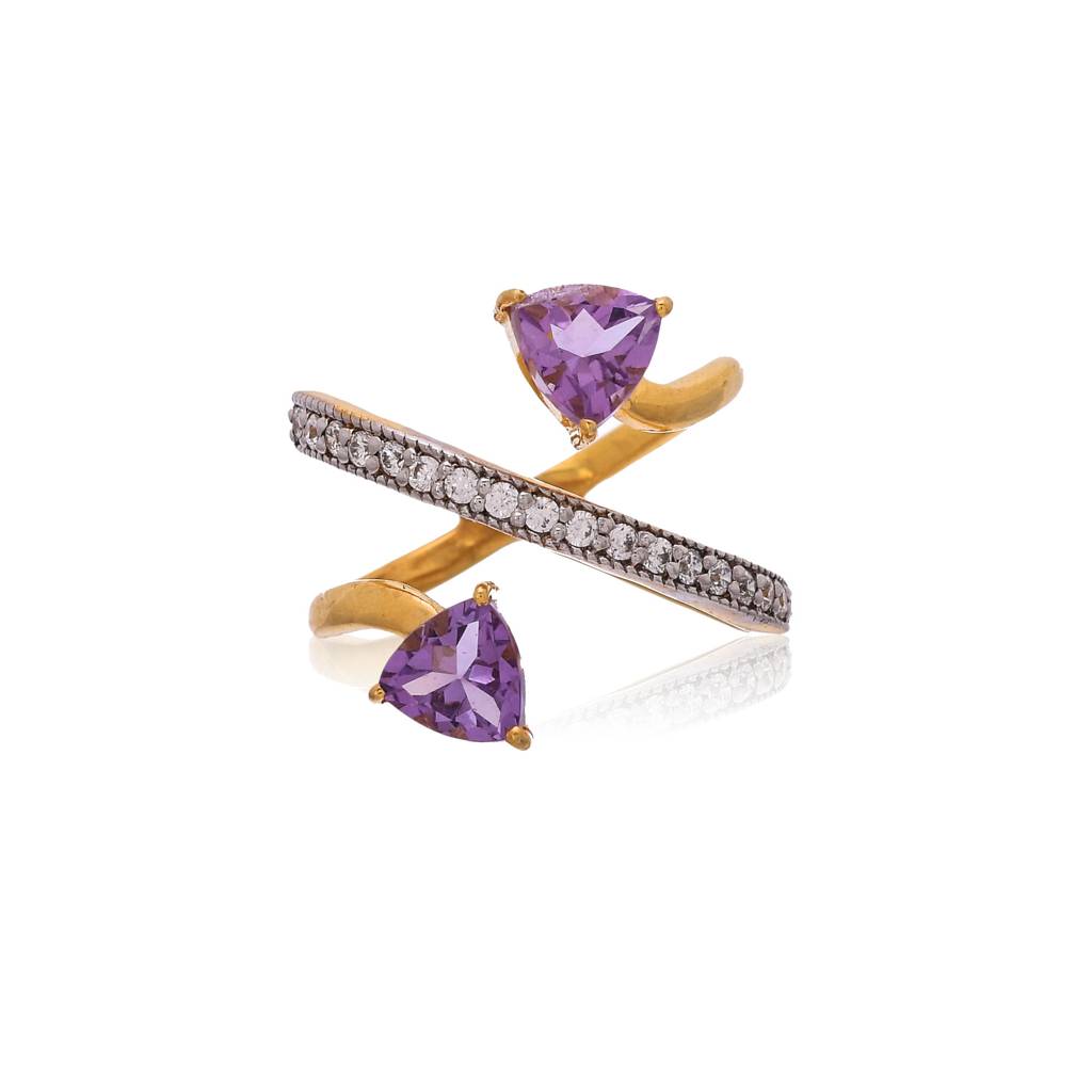 Crossover Gemstone Ring | Crossover Gemstone Ring · Eternz