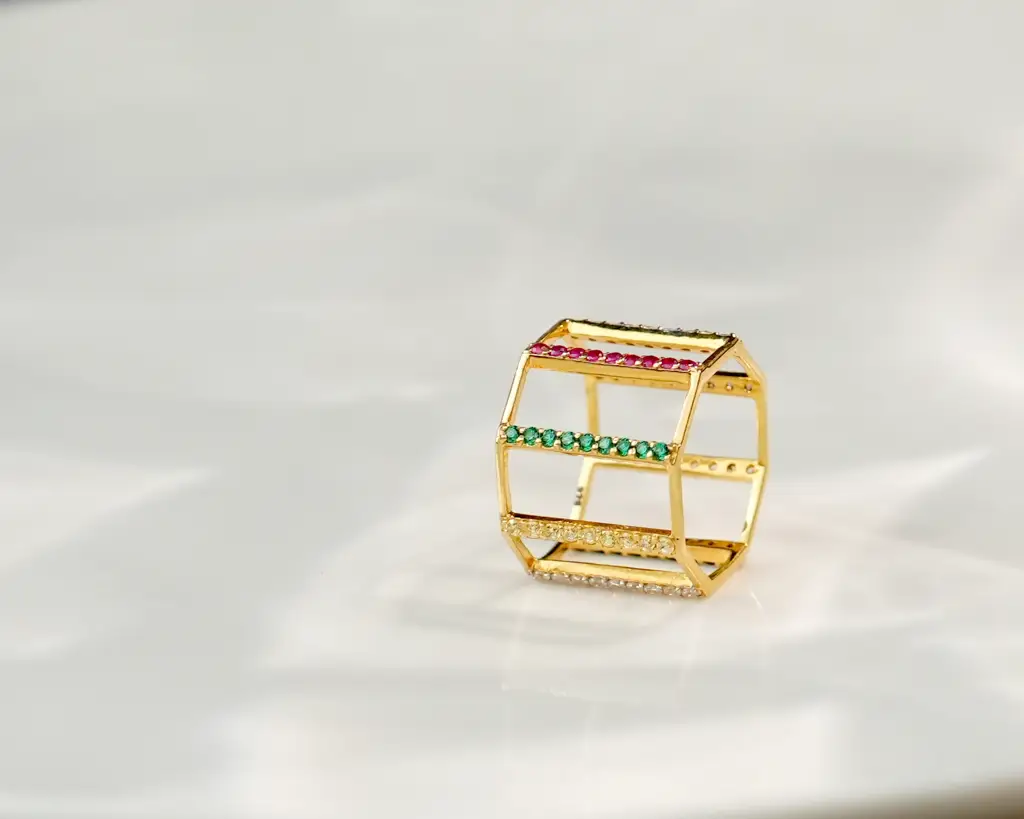 Linear Multi Gemstone Ring | Linear Multi Gemstone Ring · Eternz