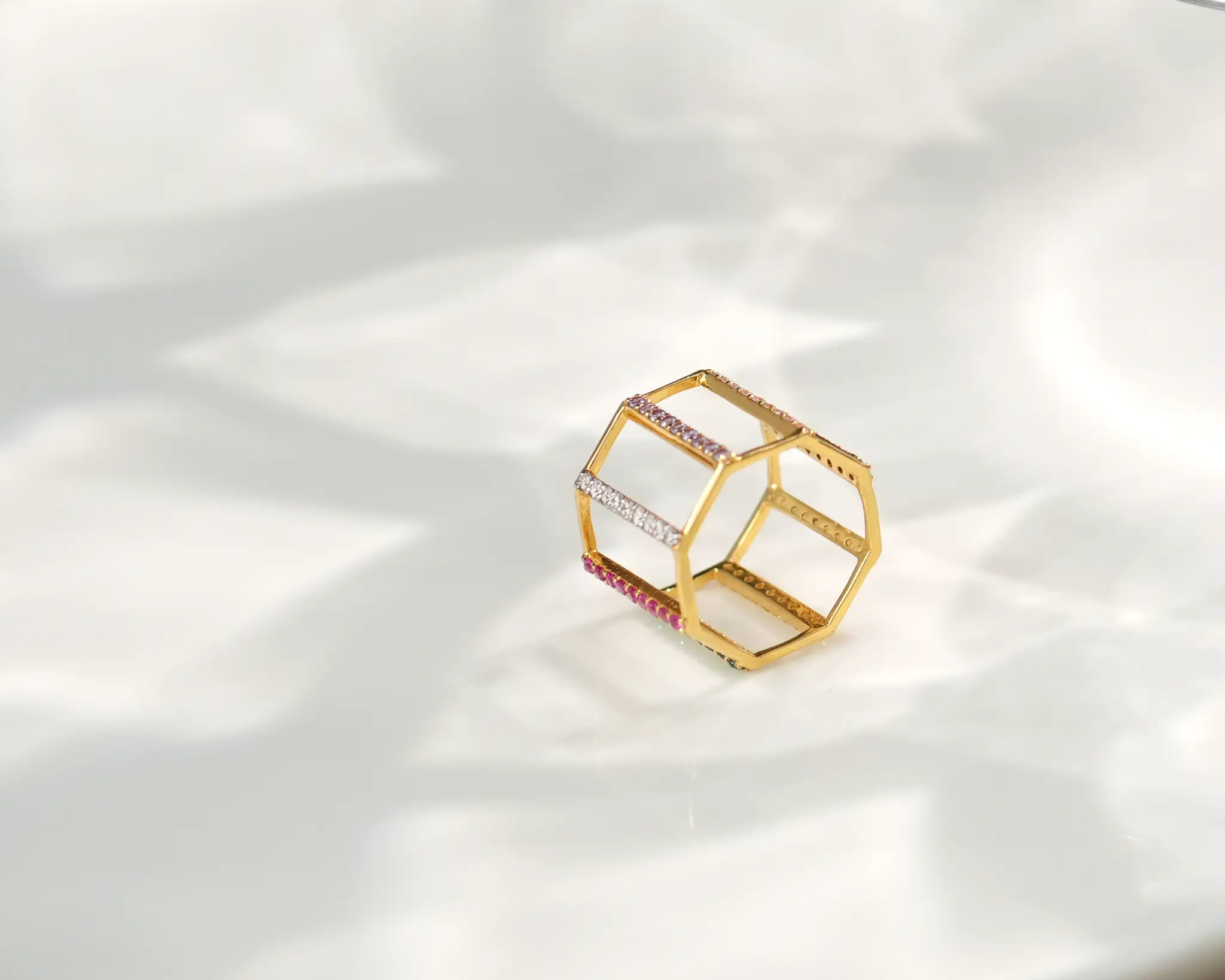 Linear Multi Gemstone Ring | Linear Multi Gemstone Ring · Eternz