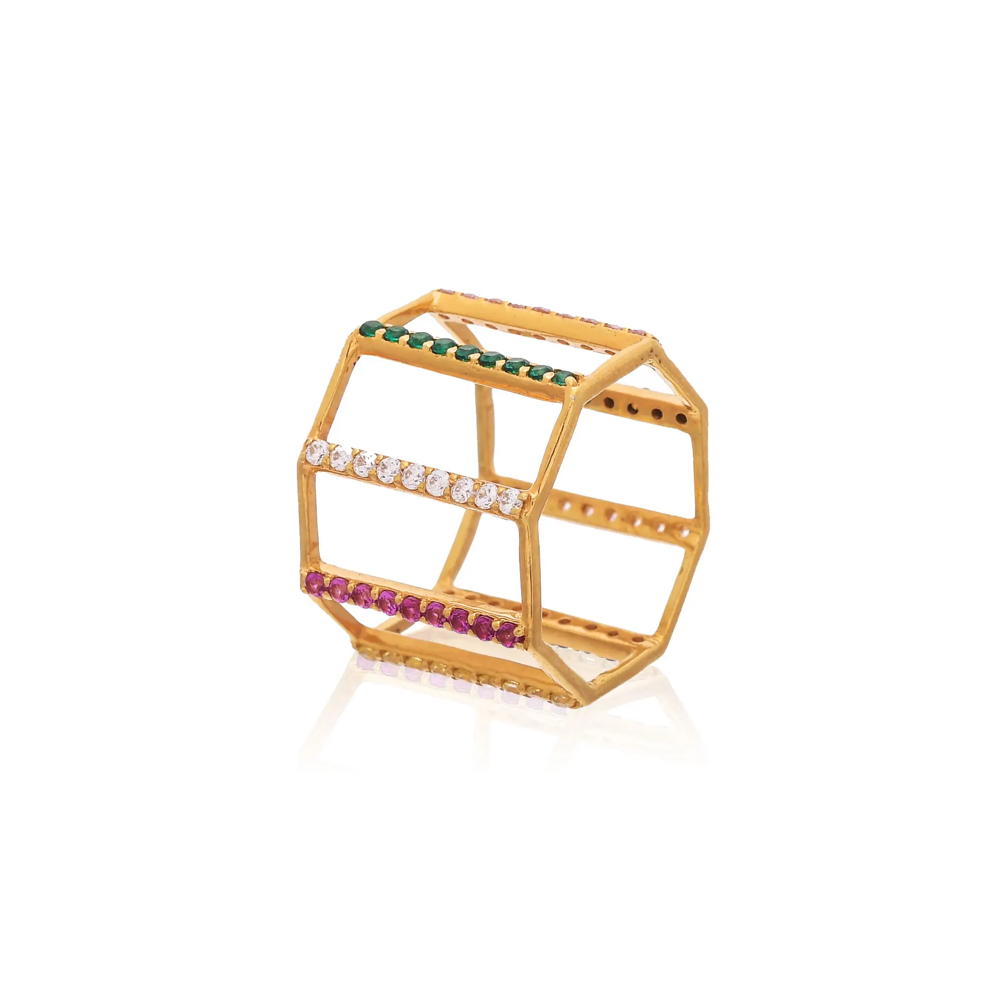 Linear Multi Gemstone Ring | Linear Multi Gemstone Ring · Eternz
