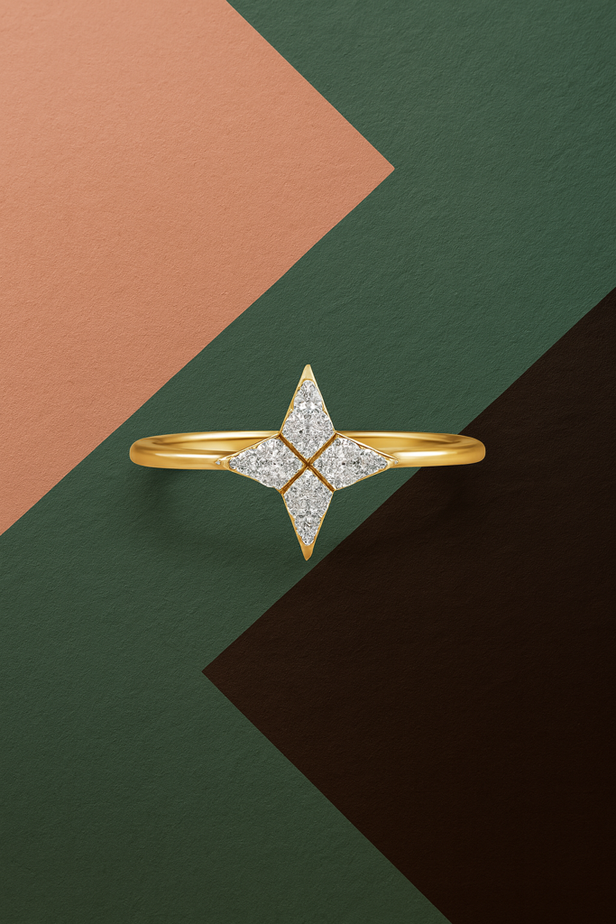 Celeste Star Diamond Ring In 14K Gold | Lab Grown Diamond Ring for Women | 14K Gold | Liana ...