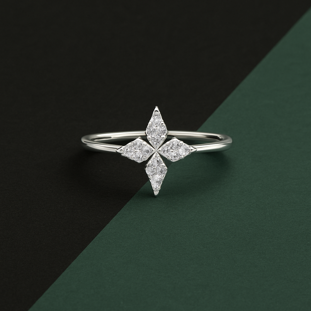 Celeste Star Diamond Ring In 14K Gold | Lab Grown Diamond Ring for Women | 14K Gold | Liana ...