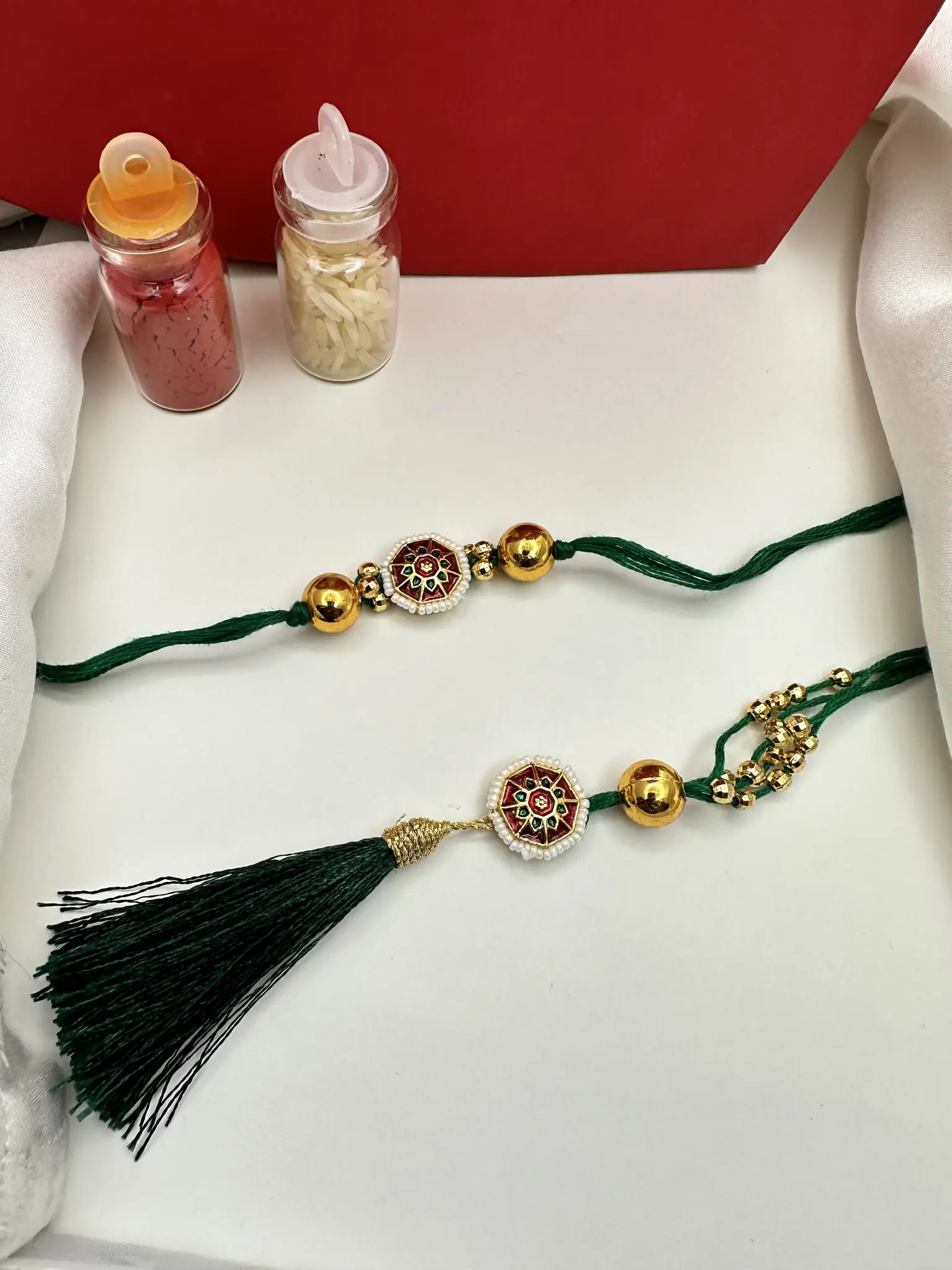 Meenakari Enamel Traditonal Couple Rakhi | Meenakari Enamel Traditonal ...