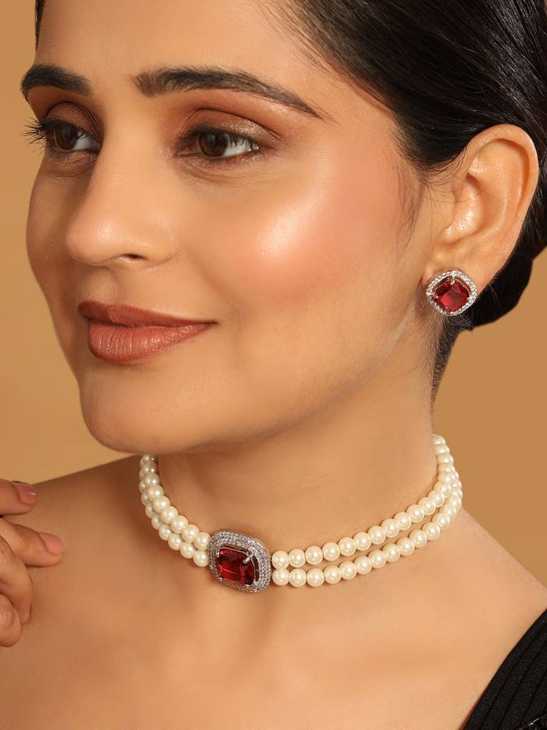 Ruby Elegance Pearl Choker | Ruby Elegance Pearl Choker · Eternz