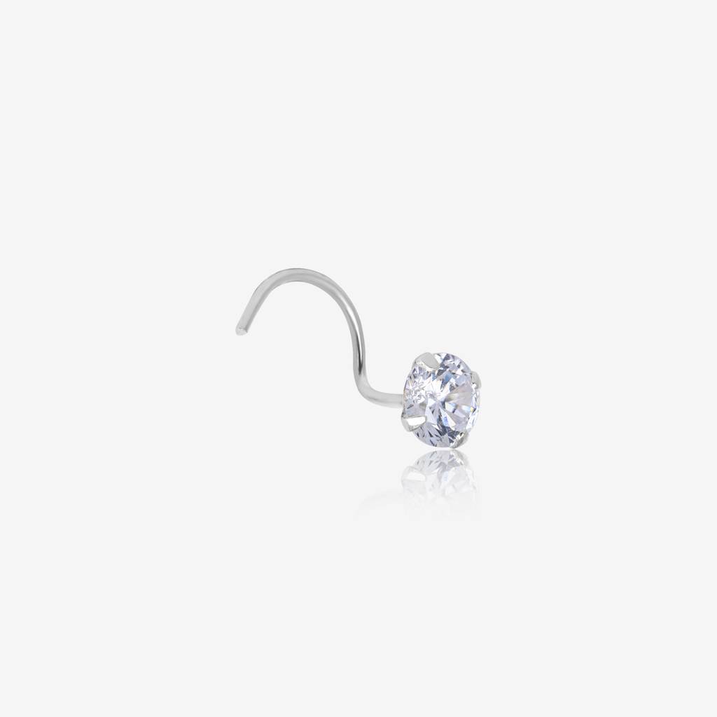Silver Big Stone Nose Pin | Silver Big Stone Nose Pin · Eternz