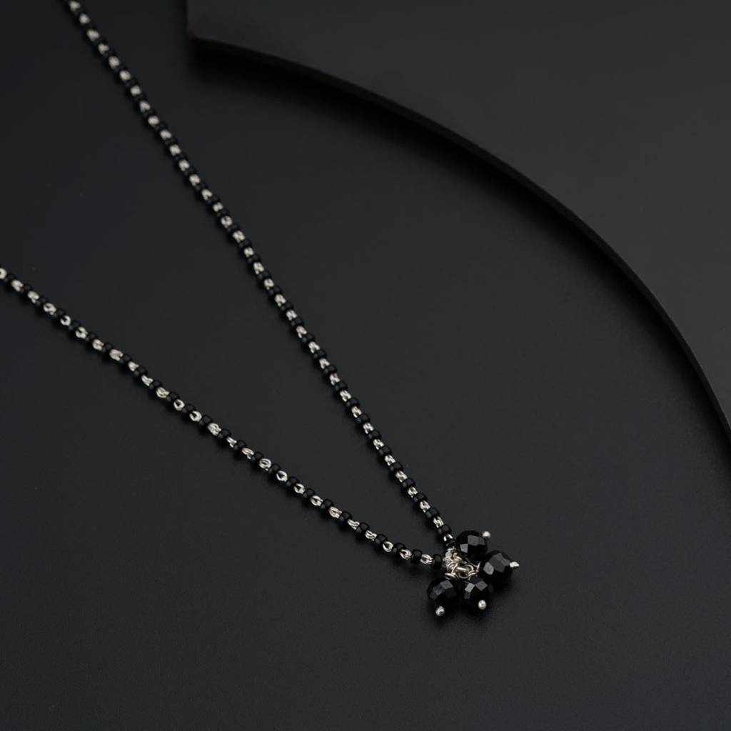Handmade Silver Mangalsutra With Black Spinel Bunch | 92.5 Silver ...
