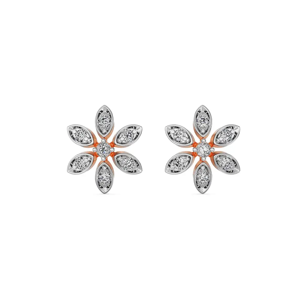 Delicate Blossom Diamond Stud Earrings | Delicate Blossom Diamond Stud ...