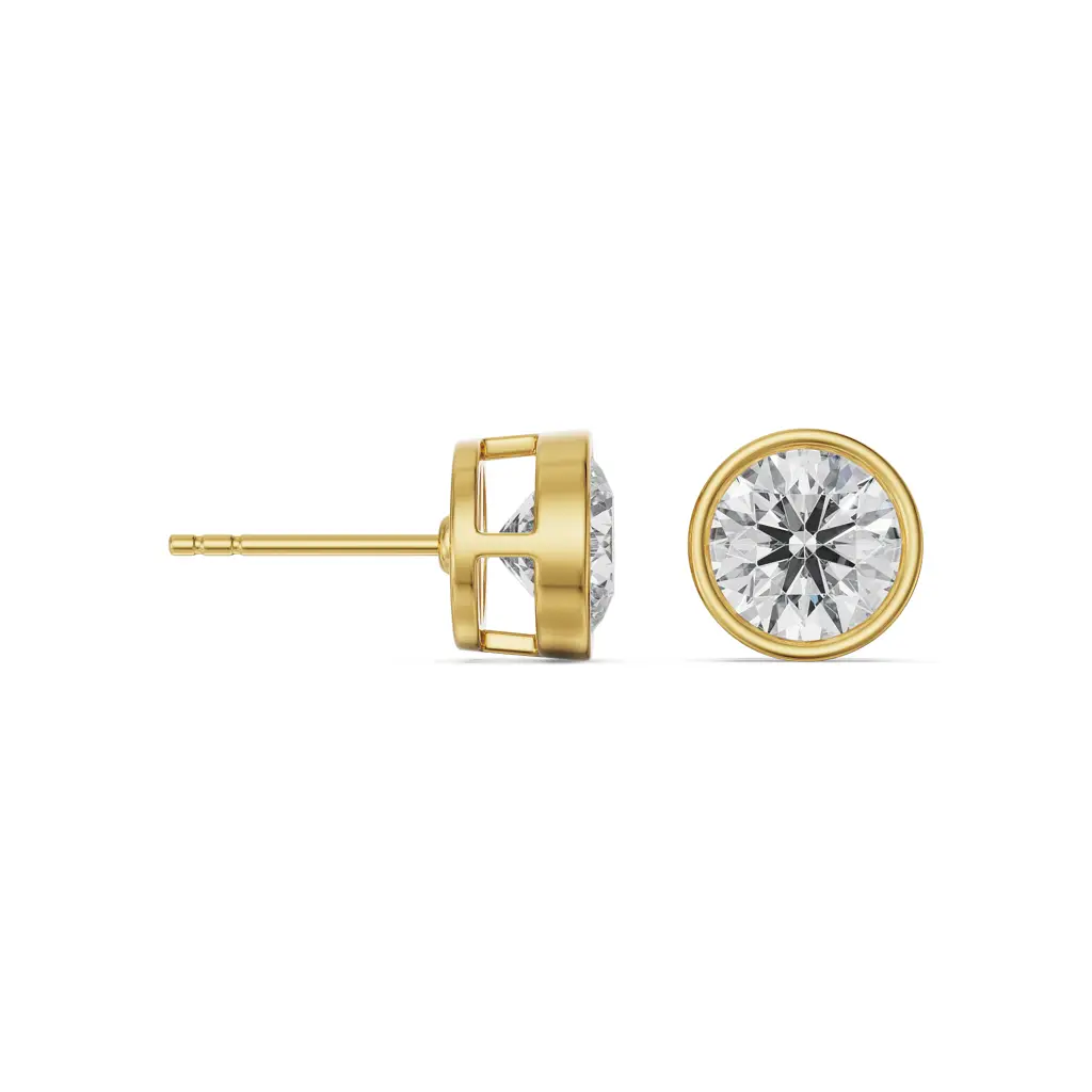1 Ct Classic Bezel Solitaire Studs | 1 Ct Classic Bezel Solitaire Studs · Eternz
