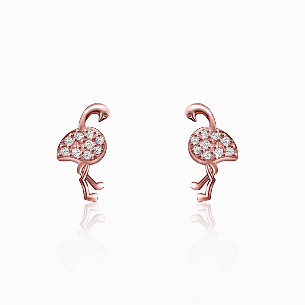 Rose Gold Flamingo Studs | Rose Gold Flamingo Studs · Eternz