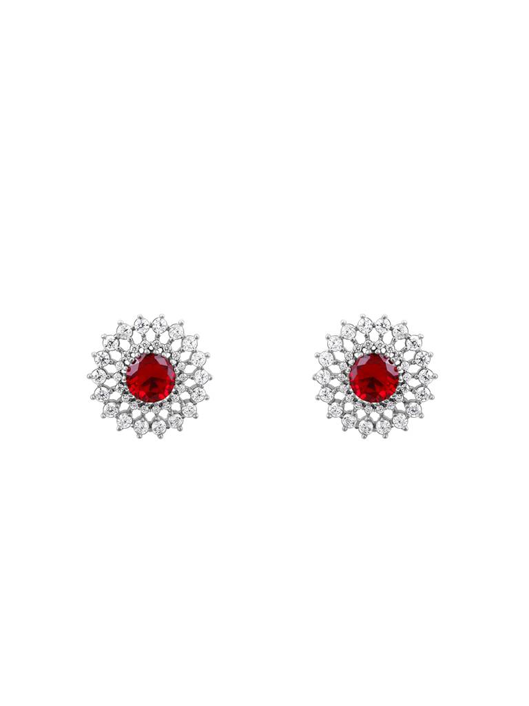 Giva 925 Silver Zircon Ruby Sunshine Studs | Giva 925 Silver Zircon Ruby Sunshine Studs · Eternz