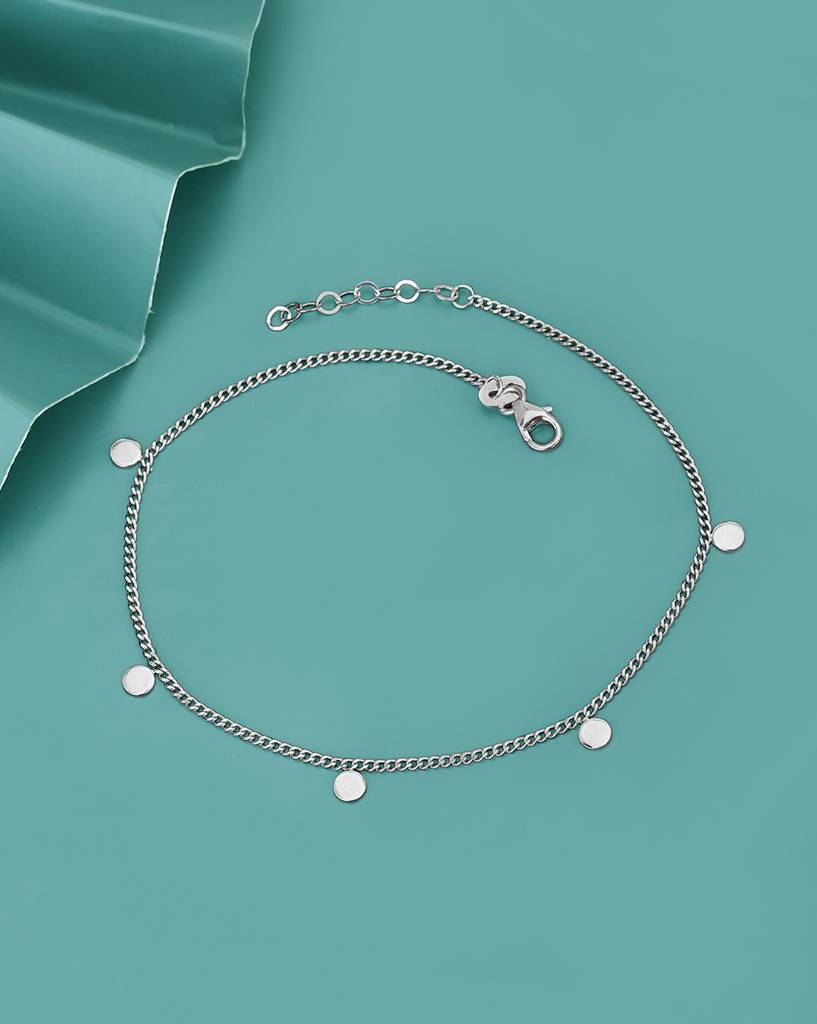 Carlton London Silver Toned With Tiny Discs Rhodium Plated Charms ...