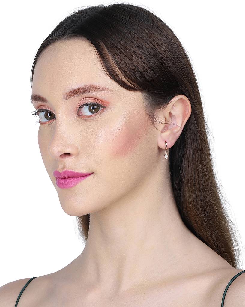 Women Rose Gold Plated Contemporary Studs Earrings | Women Rose Gold Plated Contemporary Studs ...