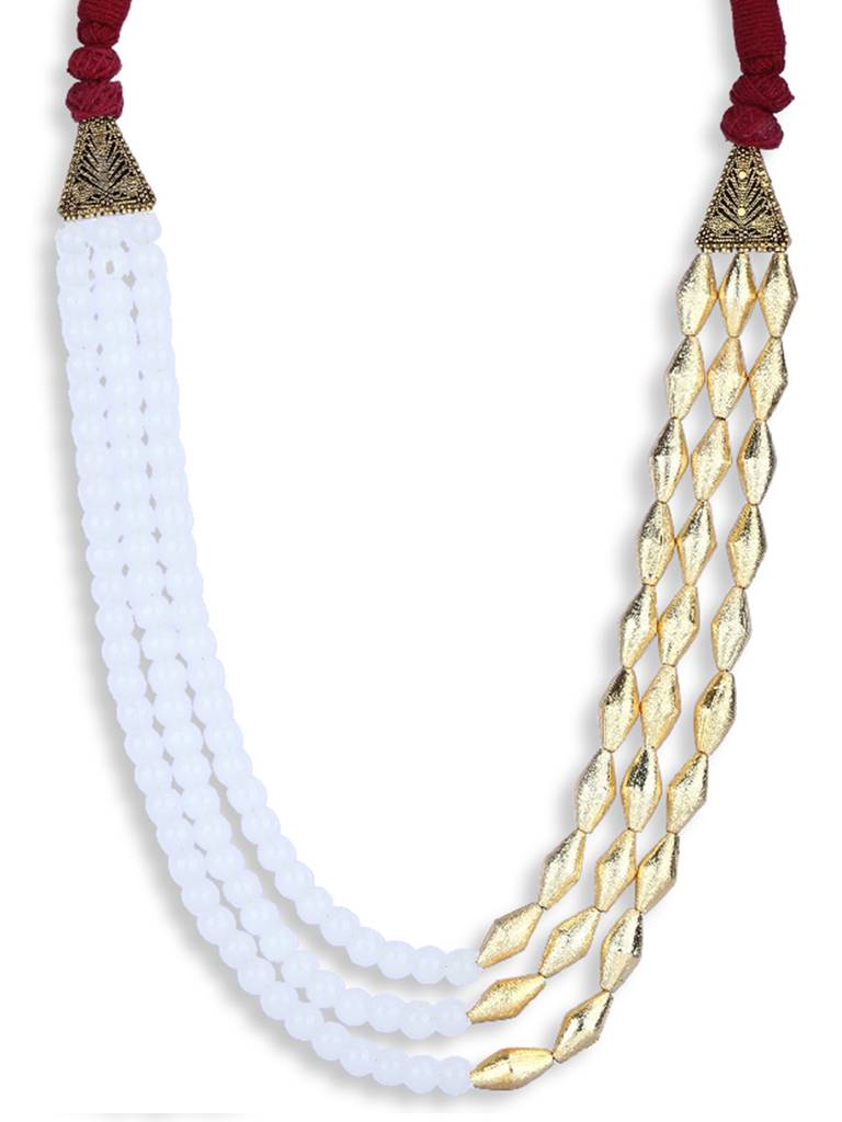Firoza Gold Toned Fusion Dholki Mala Set | Firoza Gold Toned Fusion ...