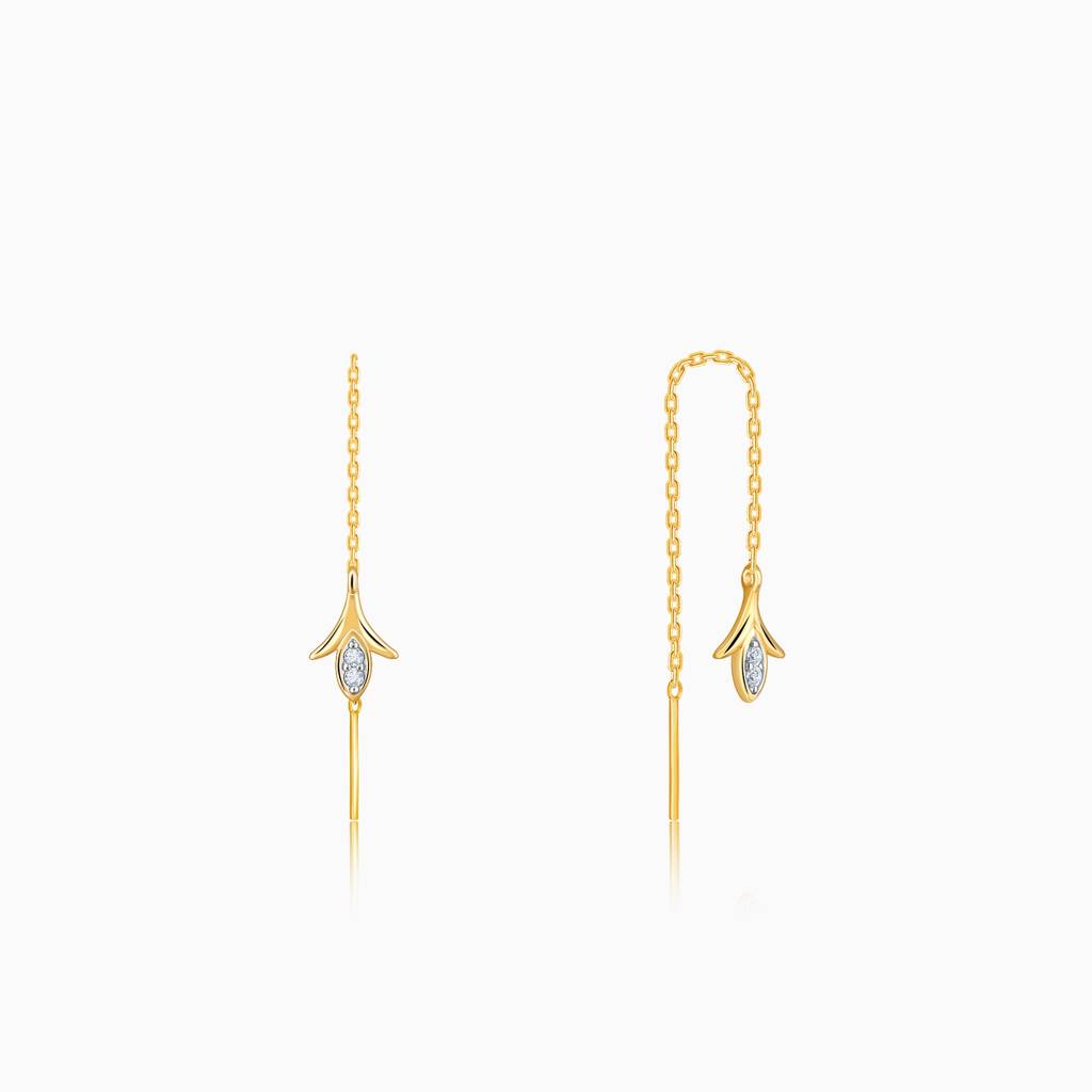 14K Gold Gleefulness Sui Dhaga Diamond Earrings | 14K Gold Gleefulness ...