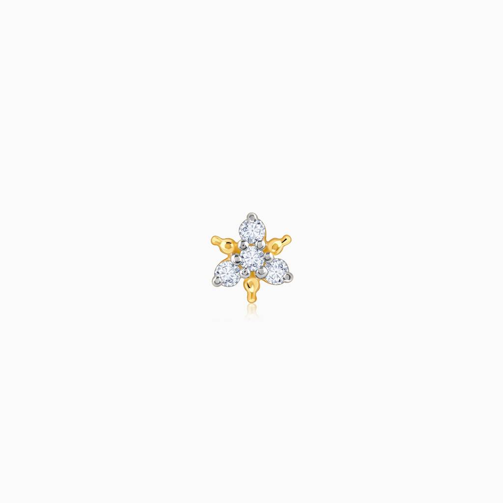 18K Gold Starlet Diamond Nose Pin | 18K Gold Starlet Diamond Nose Pin ...