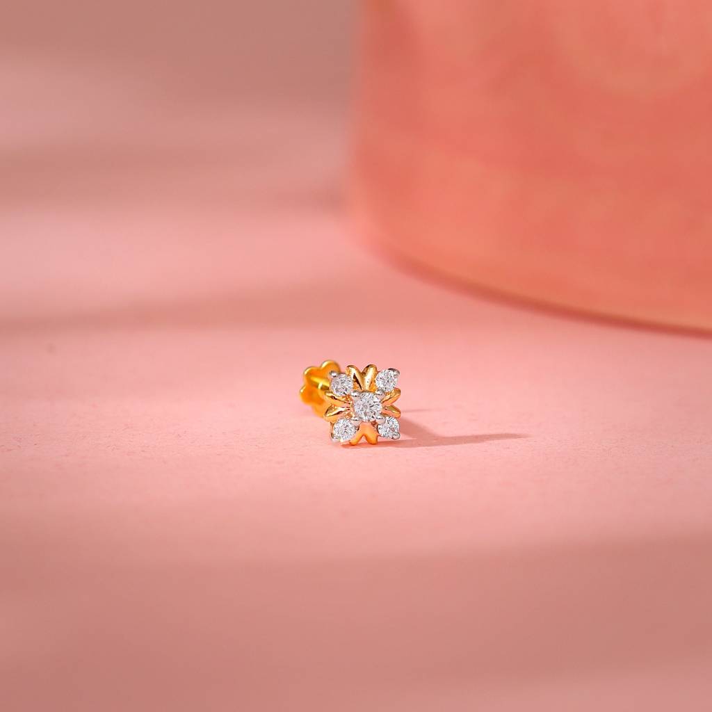 Gold Supernova Diamond Nose Pin | Gold Supernova Diamond Nose Pin · Eternz