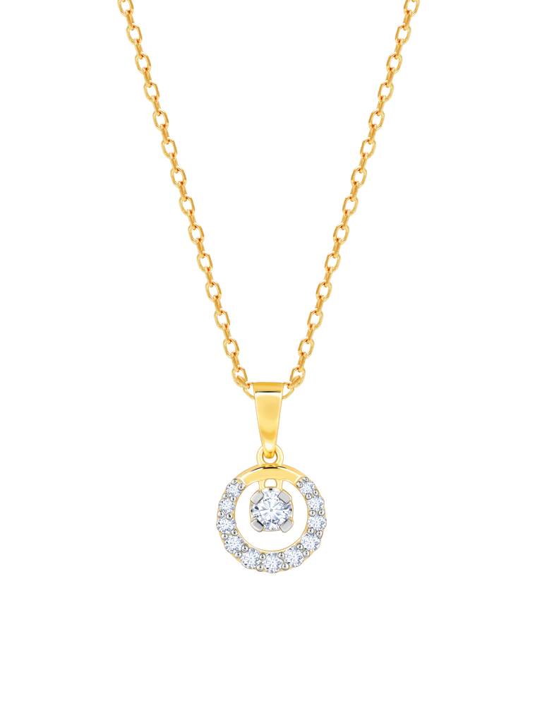 Giva 18K Yellow Gold Enchanted Touch Diamond Pendant Without Chain ...