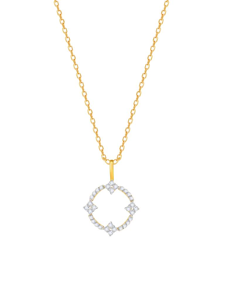 Giva 14K Yellow Gold Circle Of Hope Diamond Pendant Without Chain ...