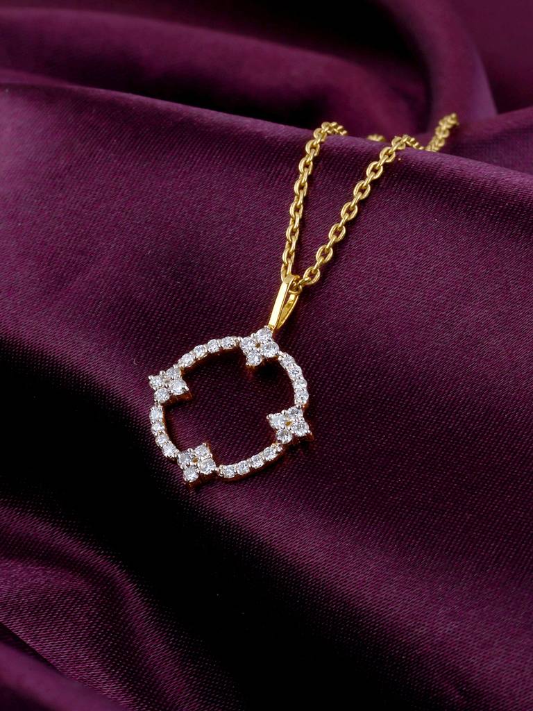 Giva 14K Yellow Gold Circle Of Hope Diamond Pendant Without Chain ...