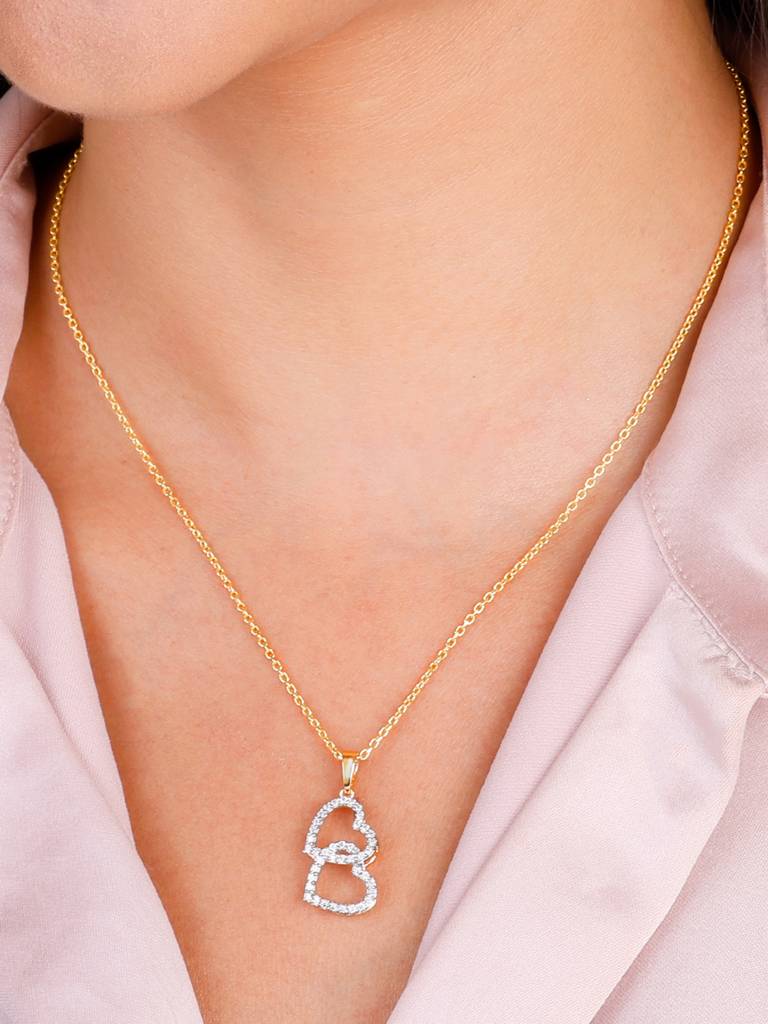 Giva 14K Yellow Gold Softly Adored Diamond Pendant Without Chain | Giva ...