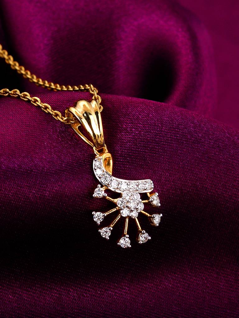 Giva 14K Yellow Gold Aurora'S Glow Diamond Pendant Without Chain | Giva ...