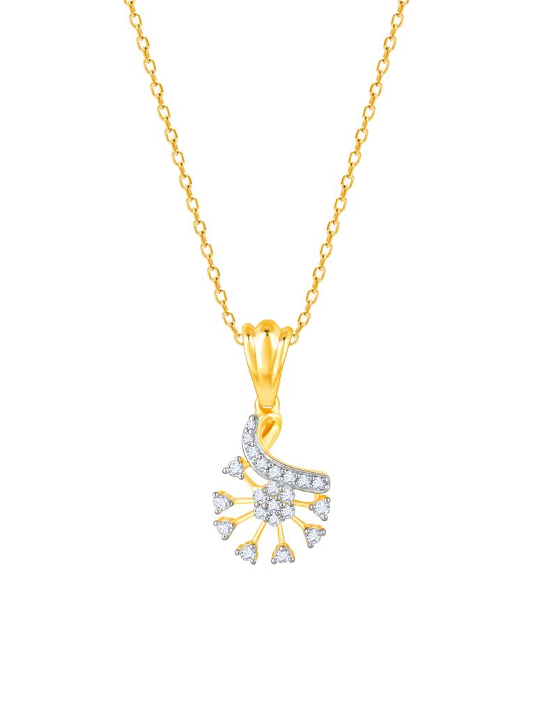 Giva 14K Yellow Gold Aurora'S Glow Diamond Pendant Without Chain | Giva ...