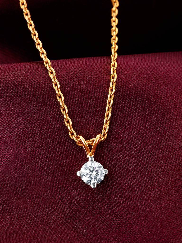 Giva 14K Yellow Gold Mystical Beauty Diamond Pendant Without Chain ...