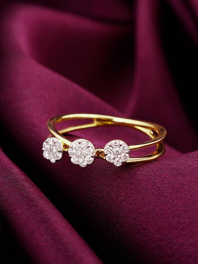 Giva 14K Yellow Gold Shared Journey Diamond Ring | Giva 14K Yellow Gold ...