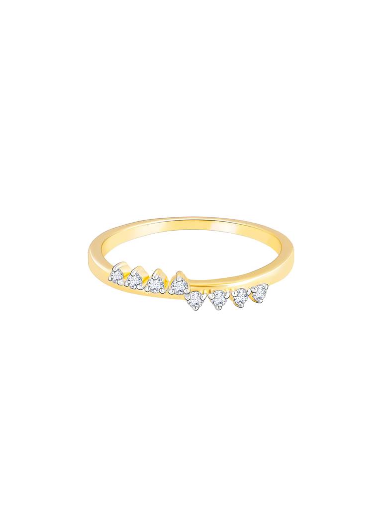 14K Yellow Gold Smiling Delight Diamond Ring | 14K Yellow Gold Smiling Delight Diamond Ring · Eternz