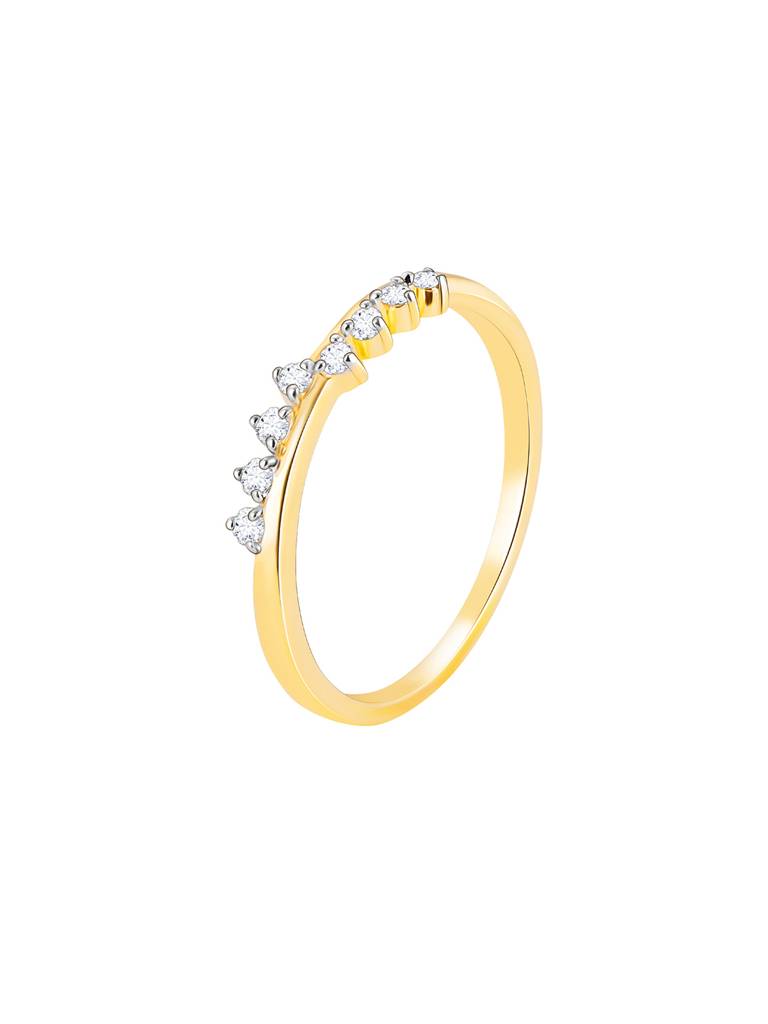 14K Yellow Gold Smiling Delight Diamond Ring | 14K Yellow Gold Smiling Delight Diamond Ring · Eternz