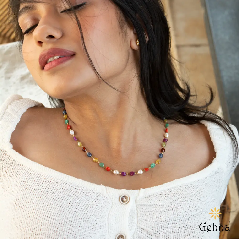Celestial Navaratna 18K Gold Chain | Celestial Navaratna 18K Gold Chain ...