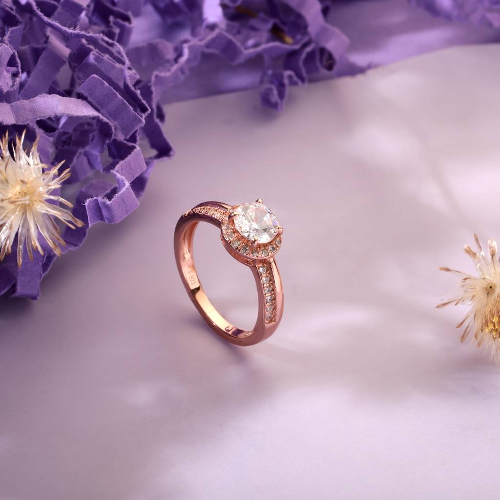Tiana Rose Gold Proposal Ring In 925 Silver | Tiana Rose Gold Proposal ...