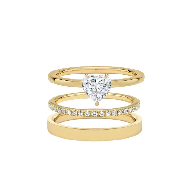 The Essential Heart Ring Stack (3 Rings) | The Essential Heart Ring ...