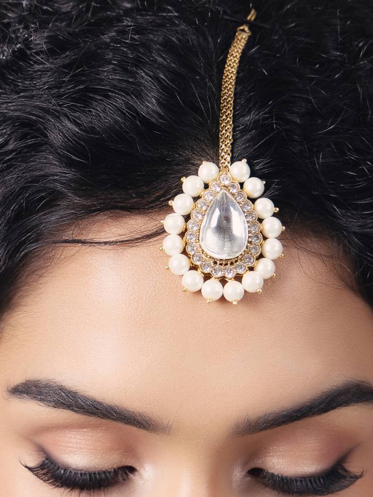 Polki-Pearl Timeless Maang Tikka | Polki-Pearl Timeless Maang Tikka ...