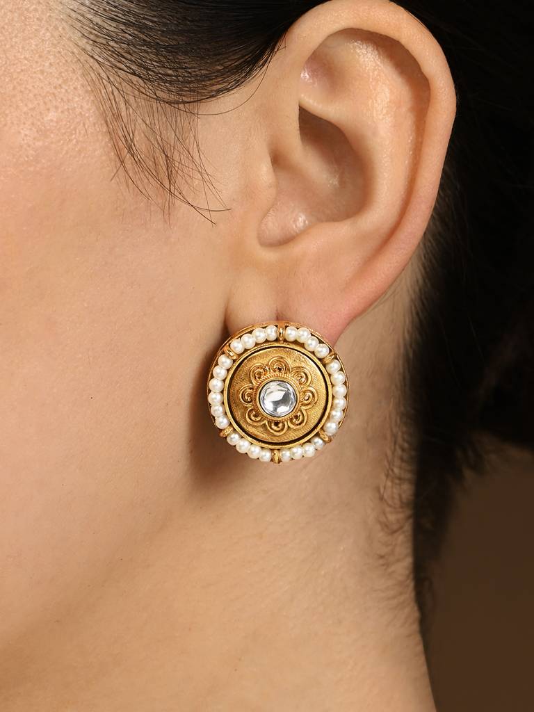 Splendid Polki Stud Earrings | Splendid Polki Stud Earrings · Eternz