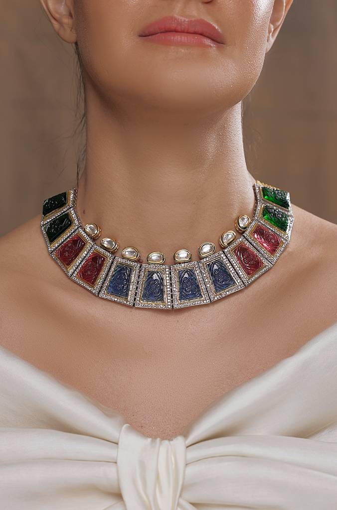 Trinity Gem Collar Necklace | Trinity Gem Collar Necklace · Eternz