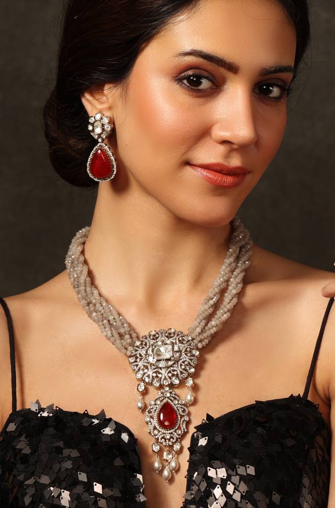 Silver Cascade Necklace Set | Silver Cascade Necklace Set · Eternz