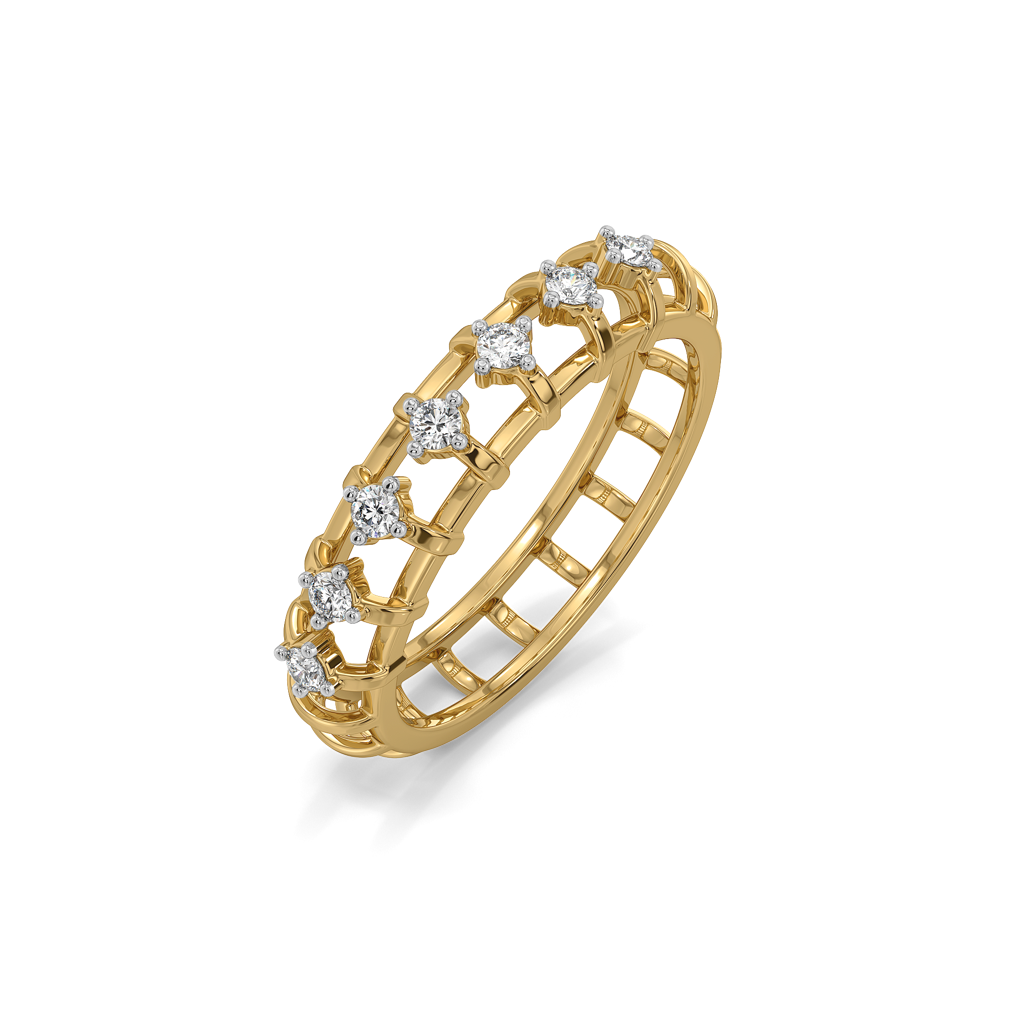 Serene Round - Pure Gold Lab Diamond Band Ring | Serene Round - Pure ...