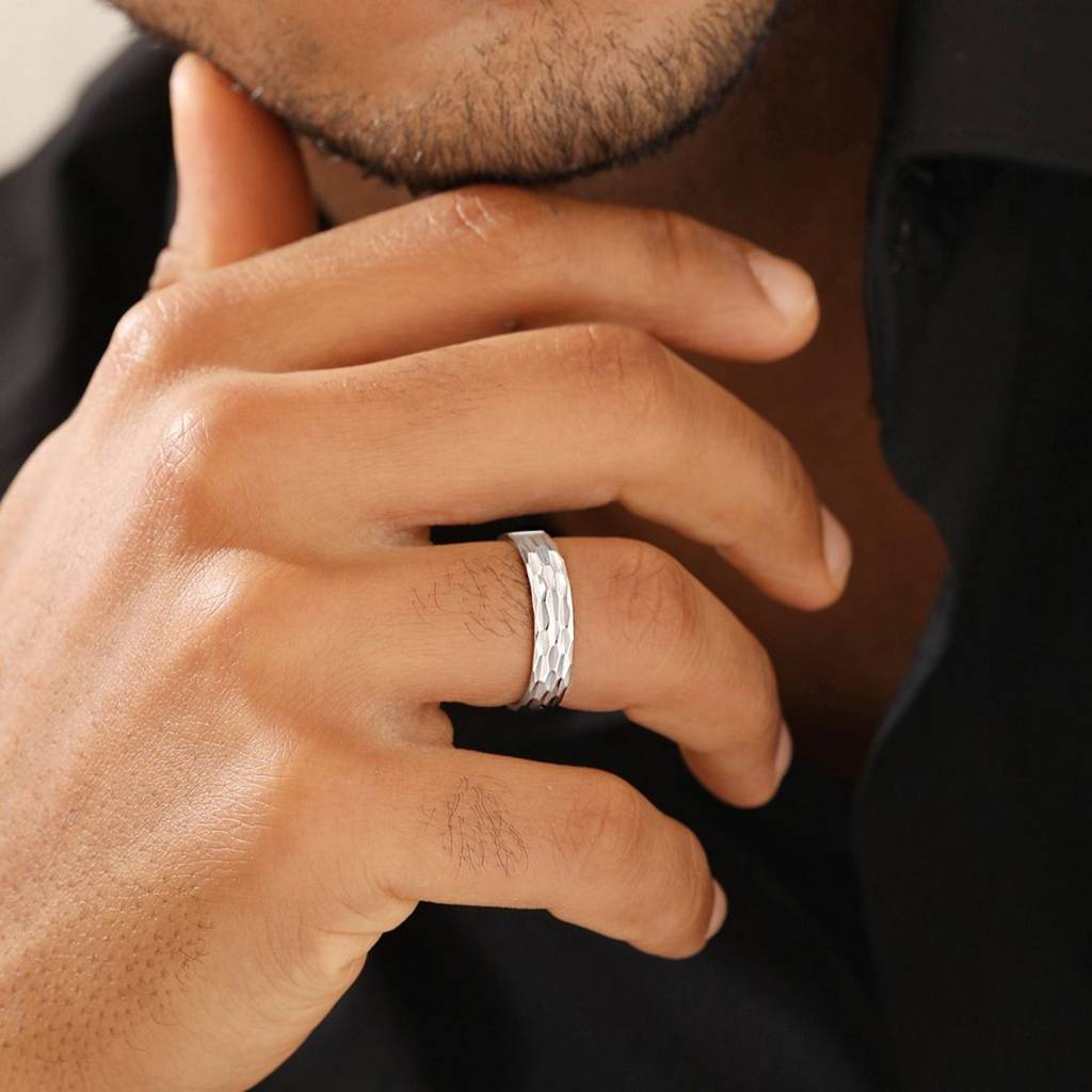 925 Pure Silver Rhodium Plated Abstract Ring | 925 Pure Silver Rhodium Plated Abstract Ring · Eternz