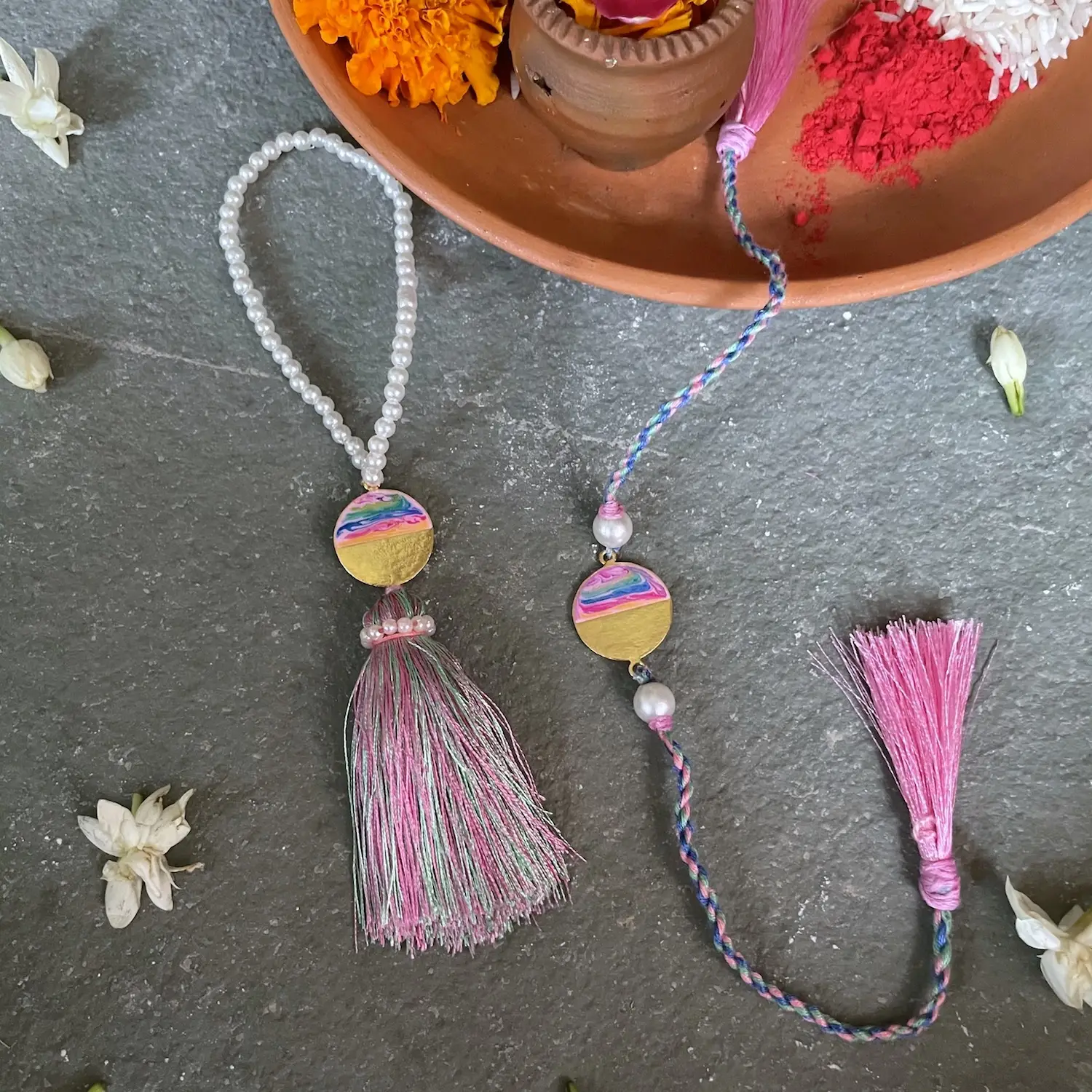 Half Moon Rakhi And Lumba Set | Half Moon Rakhi And Lumba Set · Eternz