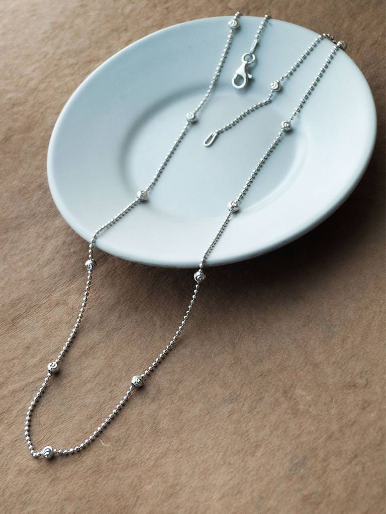 Mannash Cutting Edge Tiny Balls Sterling Silver Chain | Mannash Cutting ...
