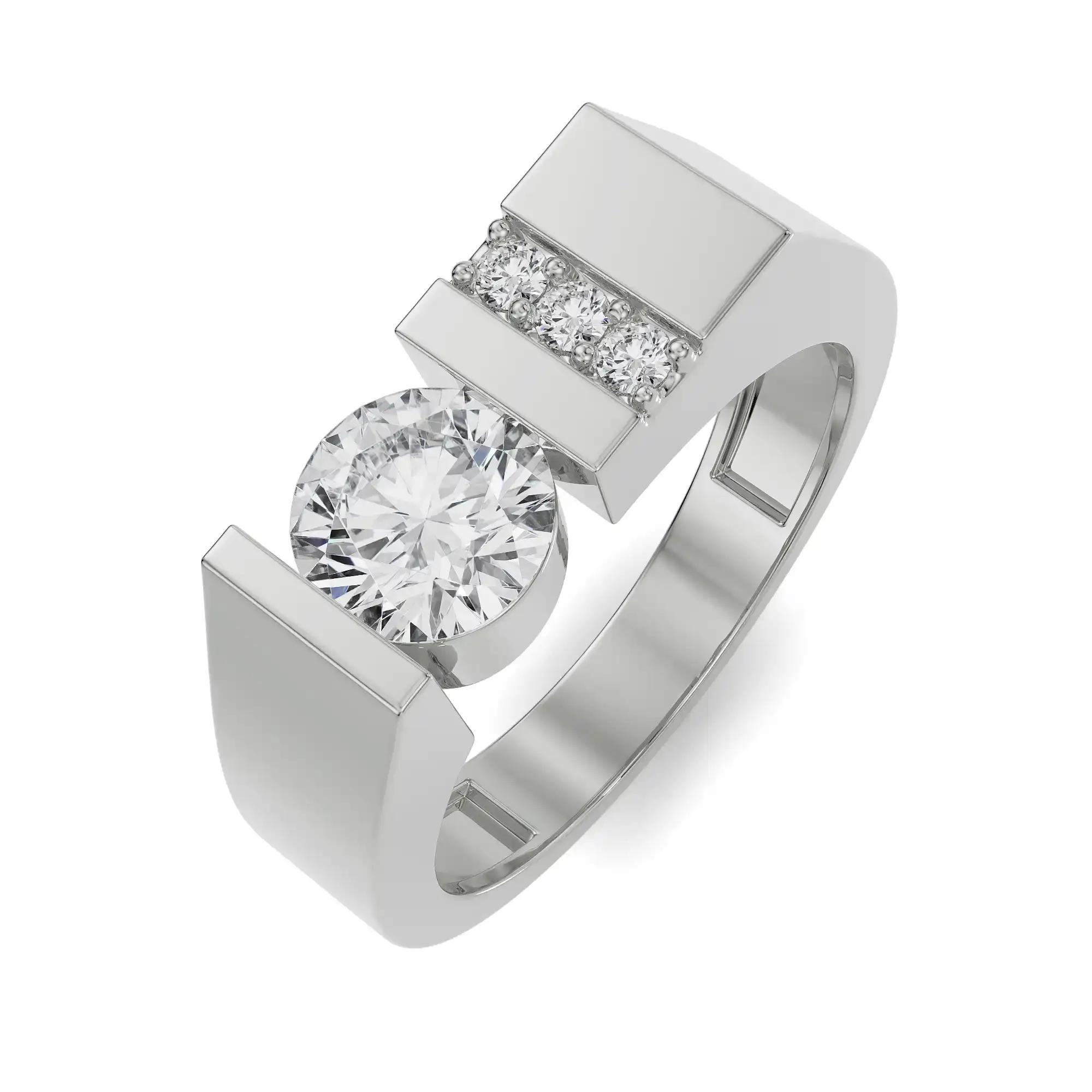 Classic Round Solitaire Wedding Band | Classic Round Solitaire Wedding ...