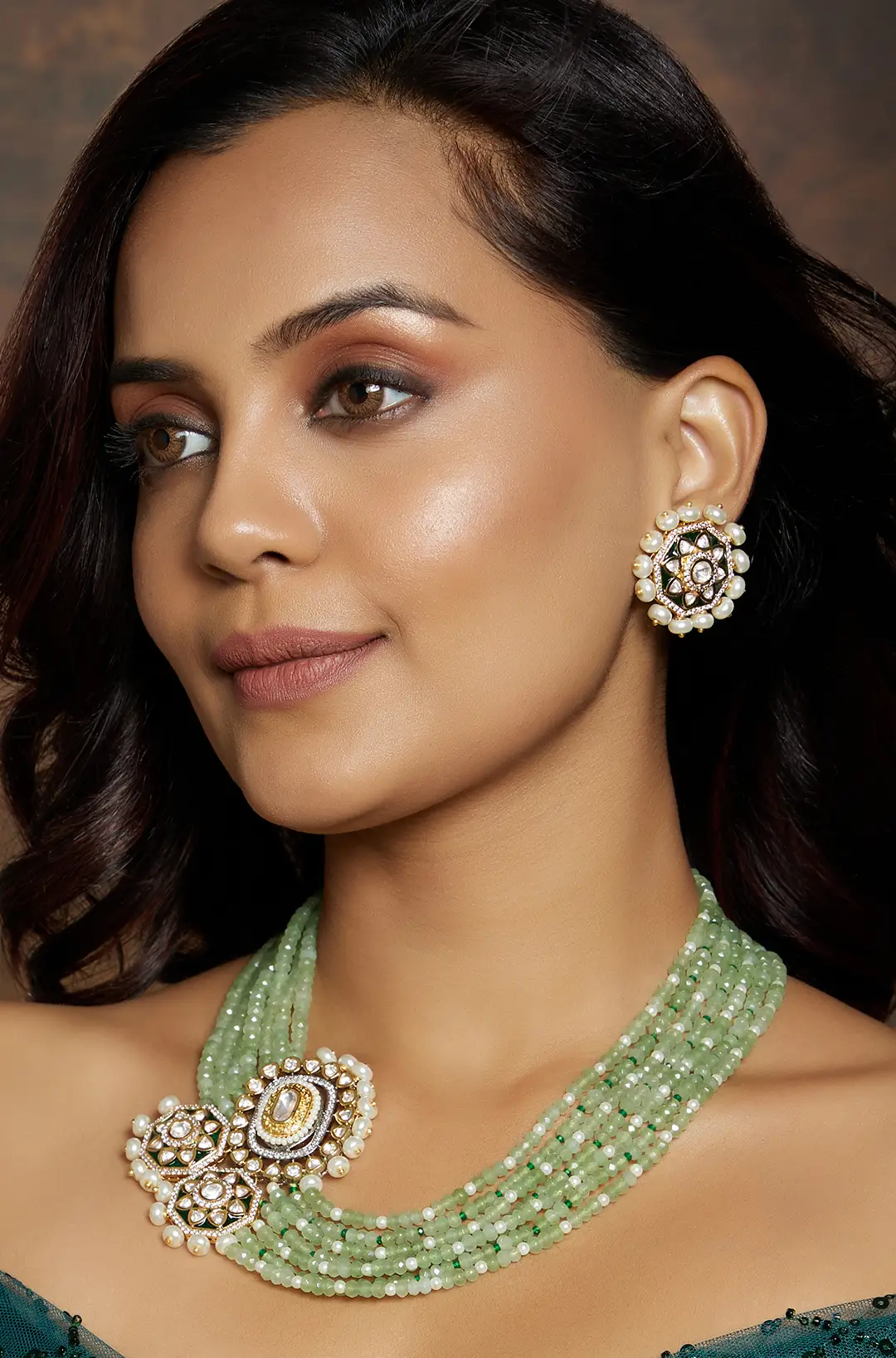 Layered Green Necklace Set | Layered Green Necklace Set · Eternz