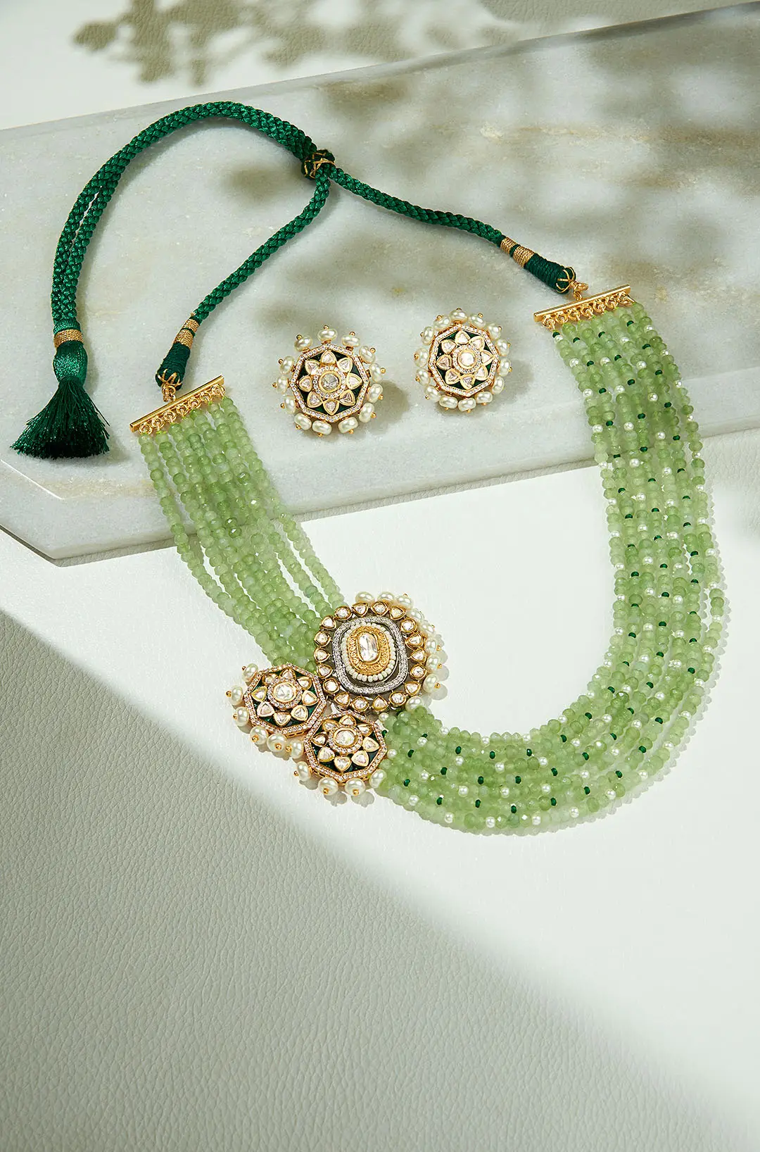 Layered Green Necklace Set | Layered Green Necklace Set · Eternz