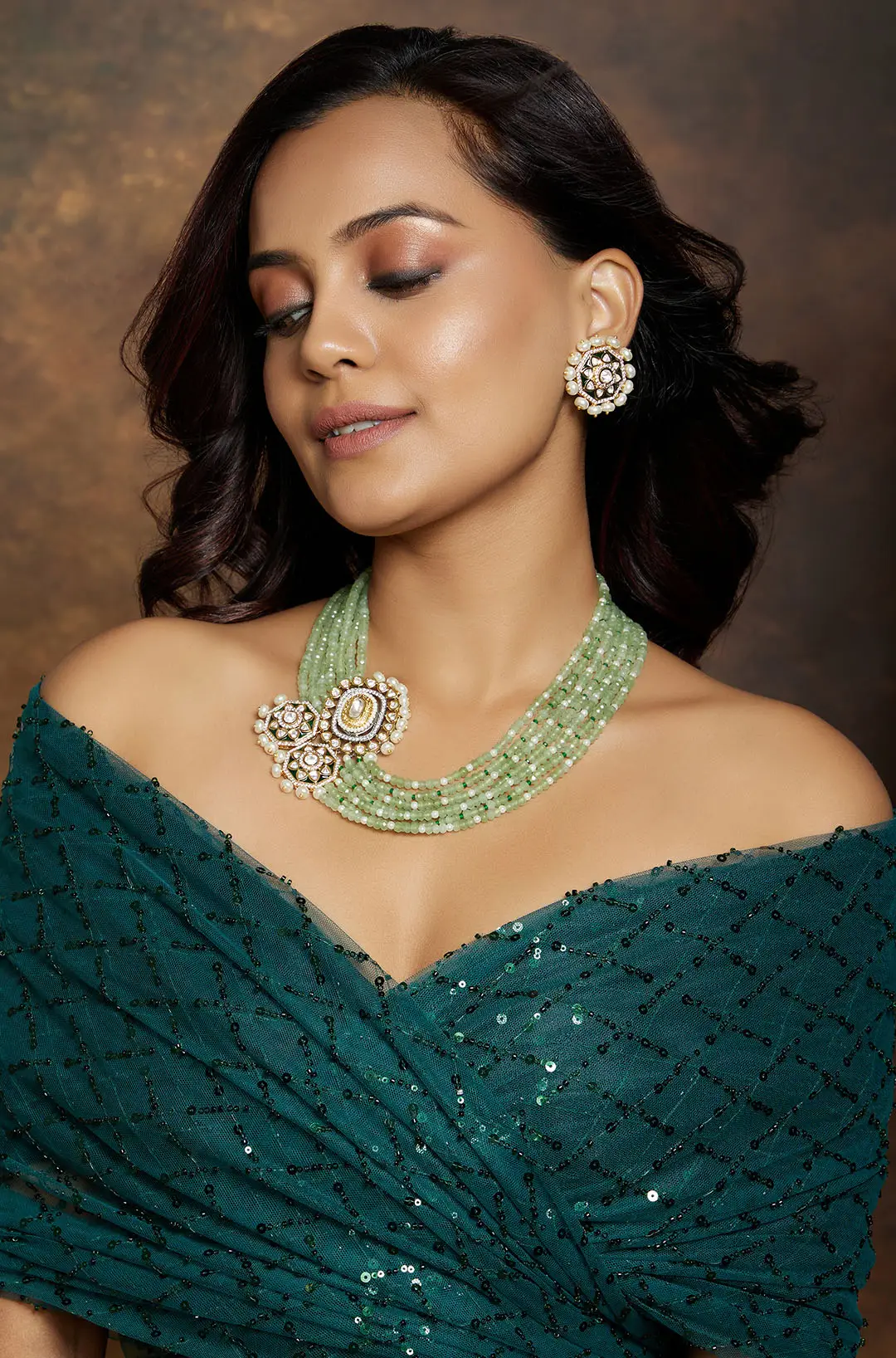 Layered Green Necklace Set | Layered Green Necklace Set · Eternz