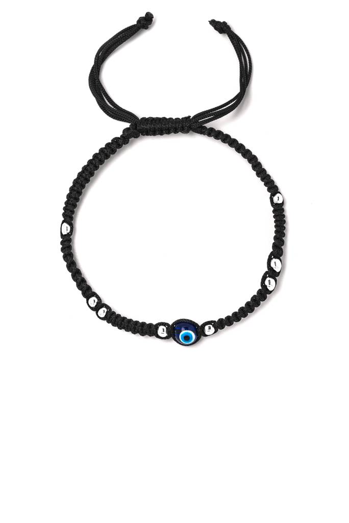Silberry 925 Sterling Silver Evil Eye Thread Anklet | Silver Evil Eye ...