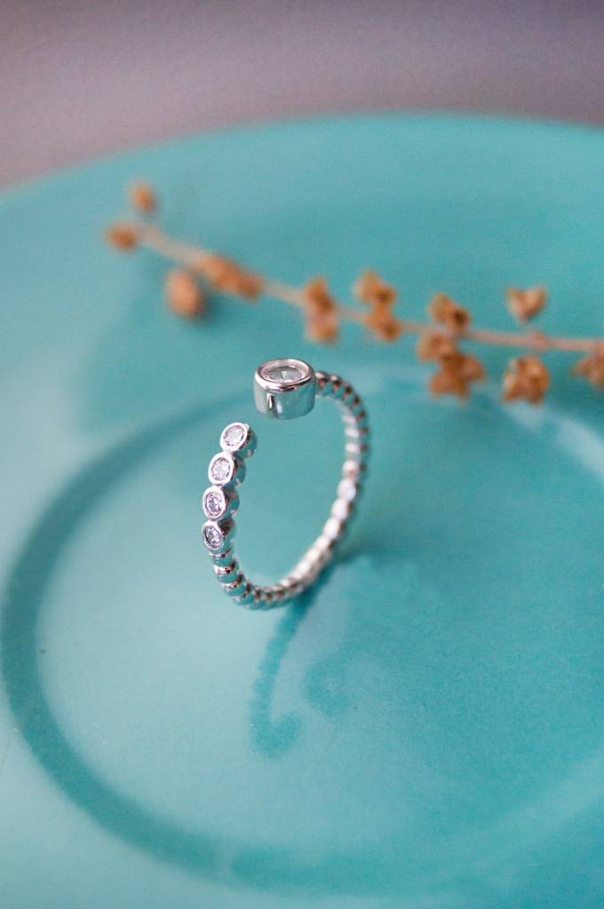 Sparkle Drops Sterling Silver Open Ring | Sparkle Drops Sterling Silver ...