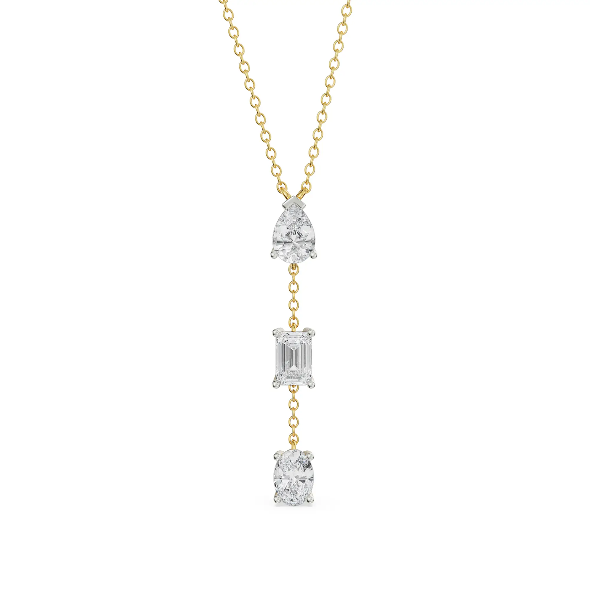 Tri Diamond Drop Necklace | Tri Diamond Drop Necklace · Eternz