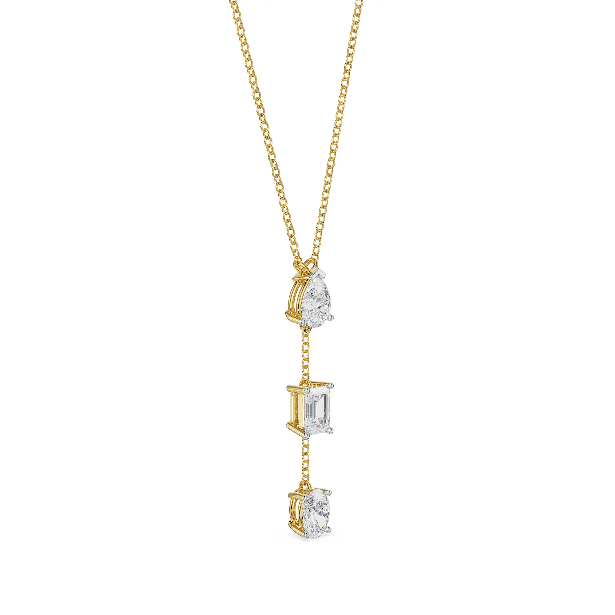 Tri Diamond Drop Necklace | Tri Diamond Drop Necklace · Eternz