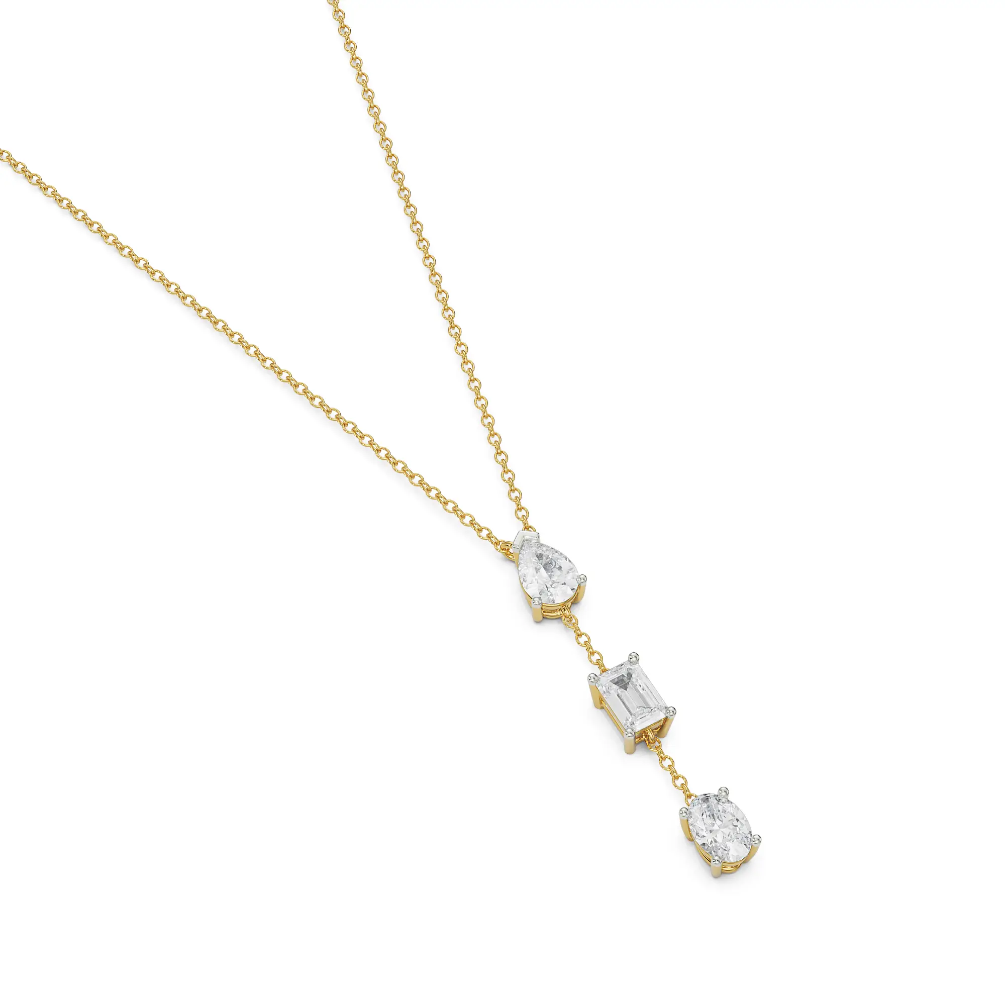 Tri Diamond Drop Necklace | Tri Diamond Drop Necklace · Eternz